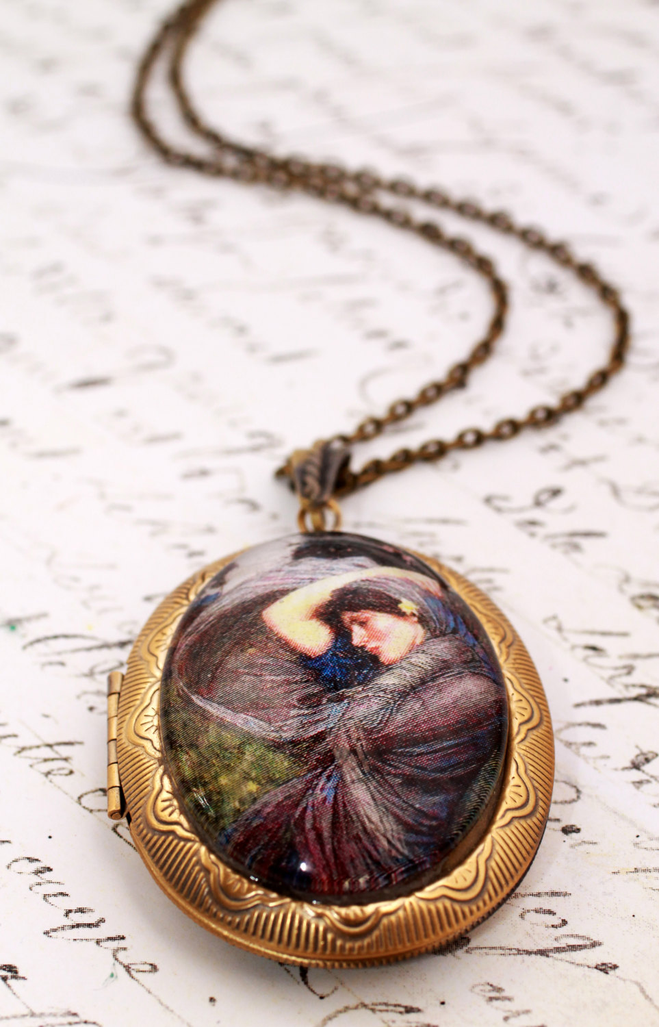 Pre Raphaelite, Fine Art Necklace, Romantic Pendant, Boreas, John ...